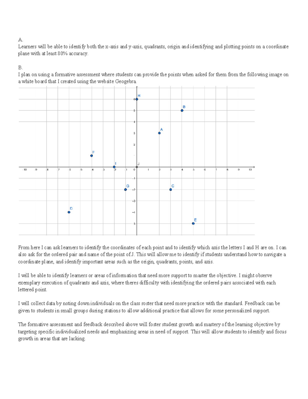 Assessing Impact on S.L Task 1 - A. Learners will be able to identify ...