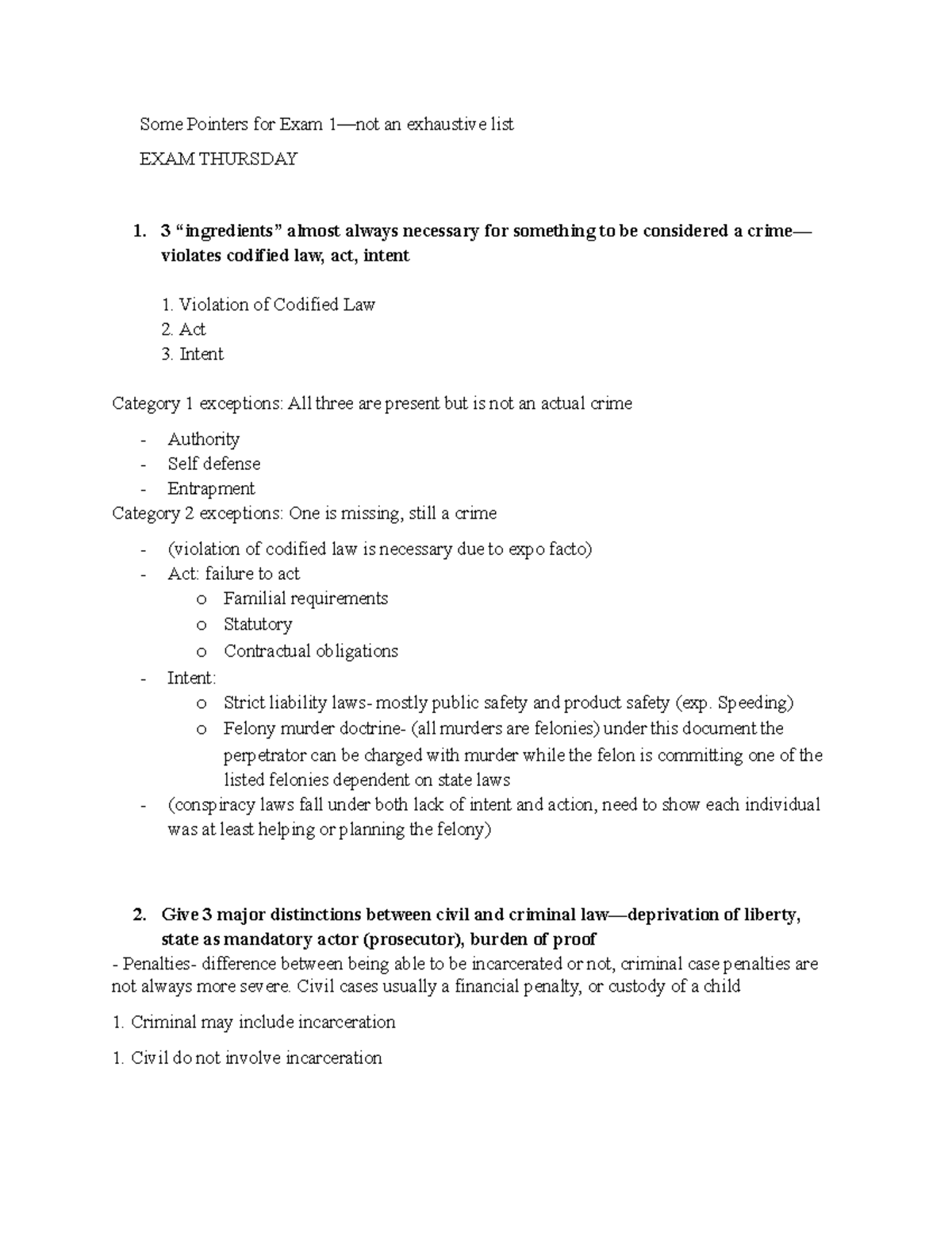 Pointers.Exam 1 - Exam 1 Pointers - Some Pointers for Exam 1—not an ...
