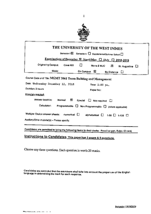 MGMT3061 28072015 - Final Exam - Team Management - Studocu
