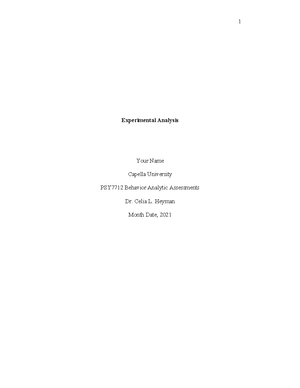 PSY 5300 Week 5 Assignment - Physical Activity Thomas Bordi Capella ...