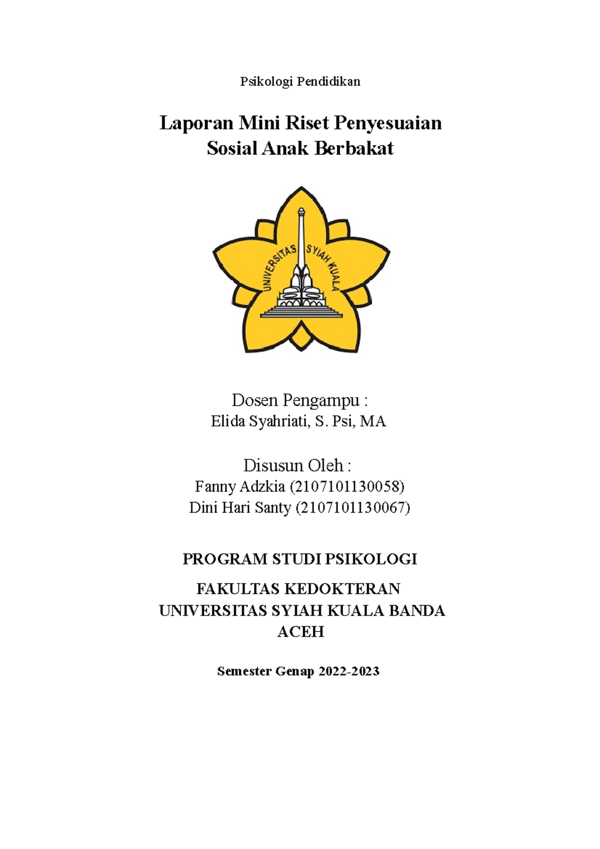 Laporan mini riset kel.10 pliss izinkan saya submit - Psikologi Pendidikan Laporan Mini Riset ...