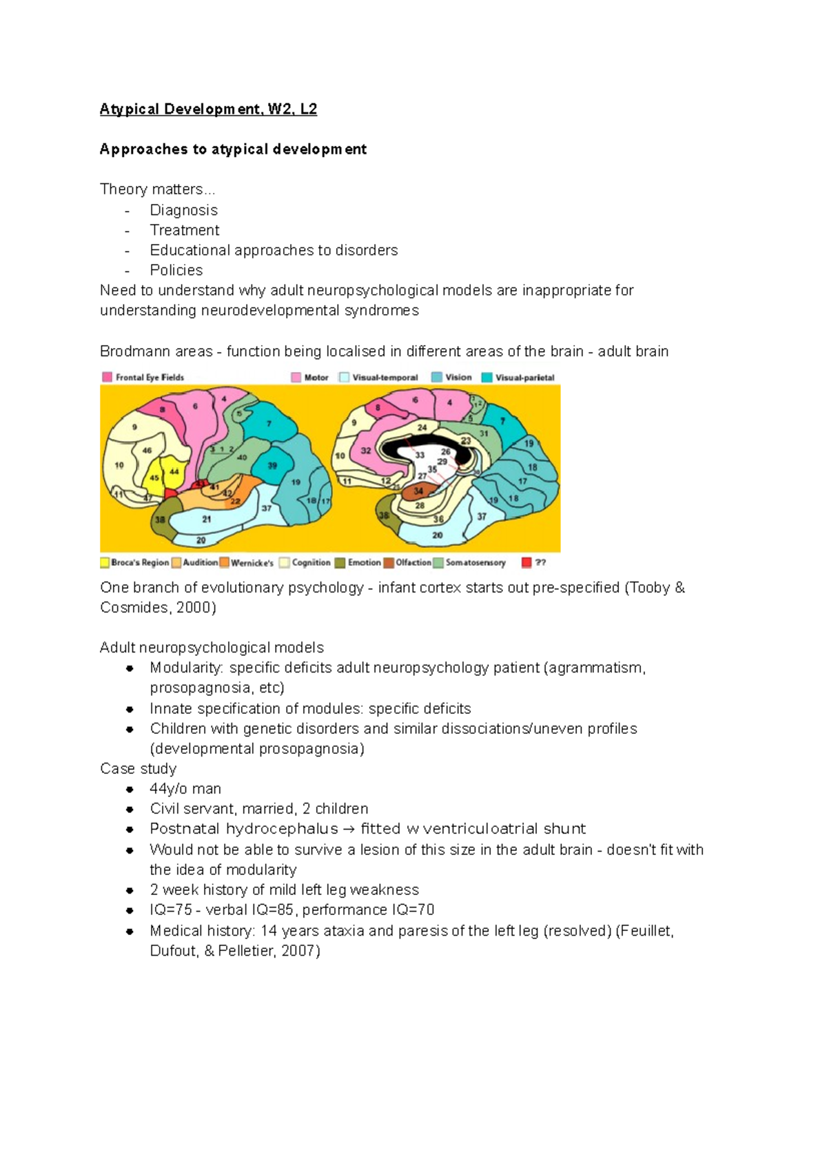 Atypical Development, W2, L2 - Atypical Development, W2, L Approaches ...