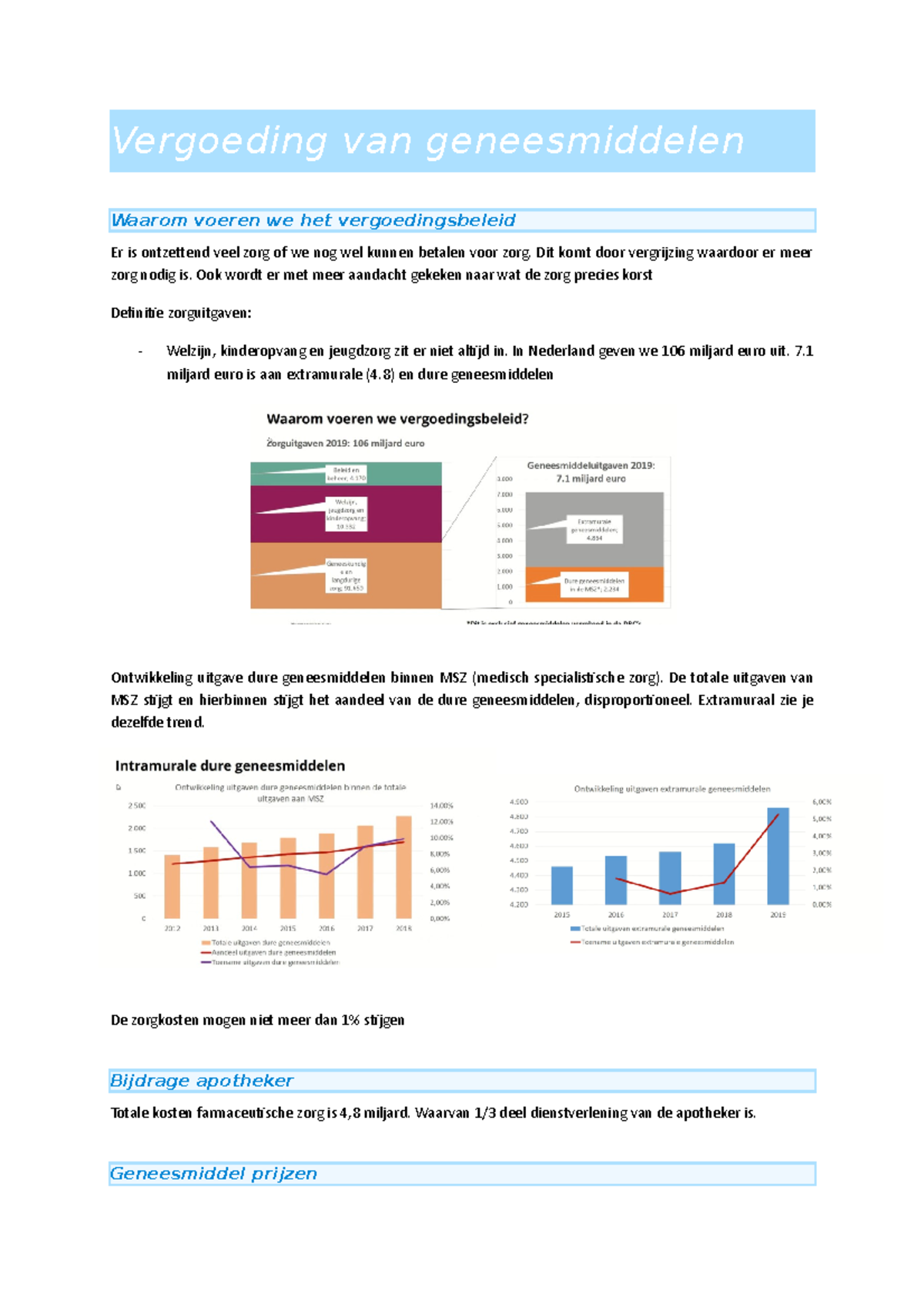 Kennisclips vergoedingsbeleid - Vergoeding van geneesmiddelen Waarom ...