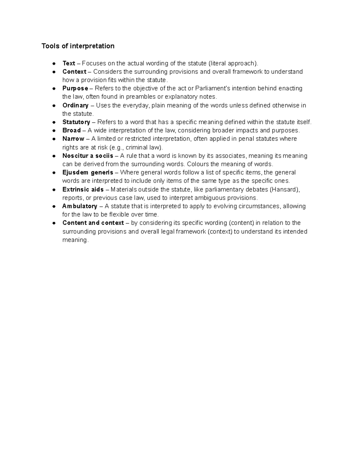 Tools of interpretation - Context – Considers the surrounding ...