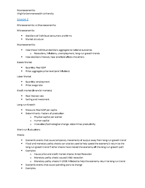 VCU ECON - ECON lesson 9 online quiz assignment with question and ...