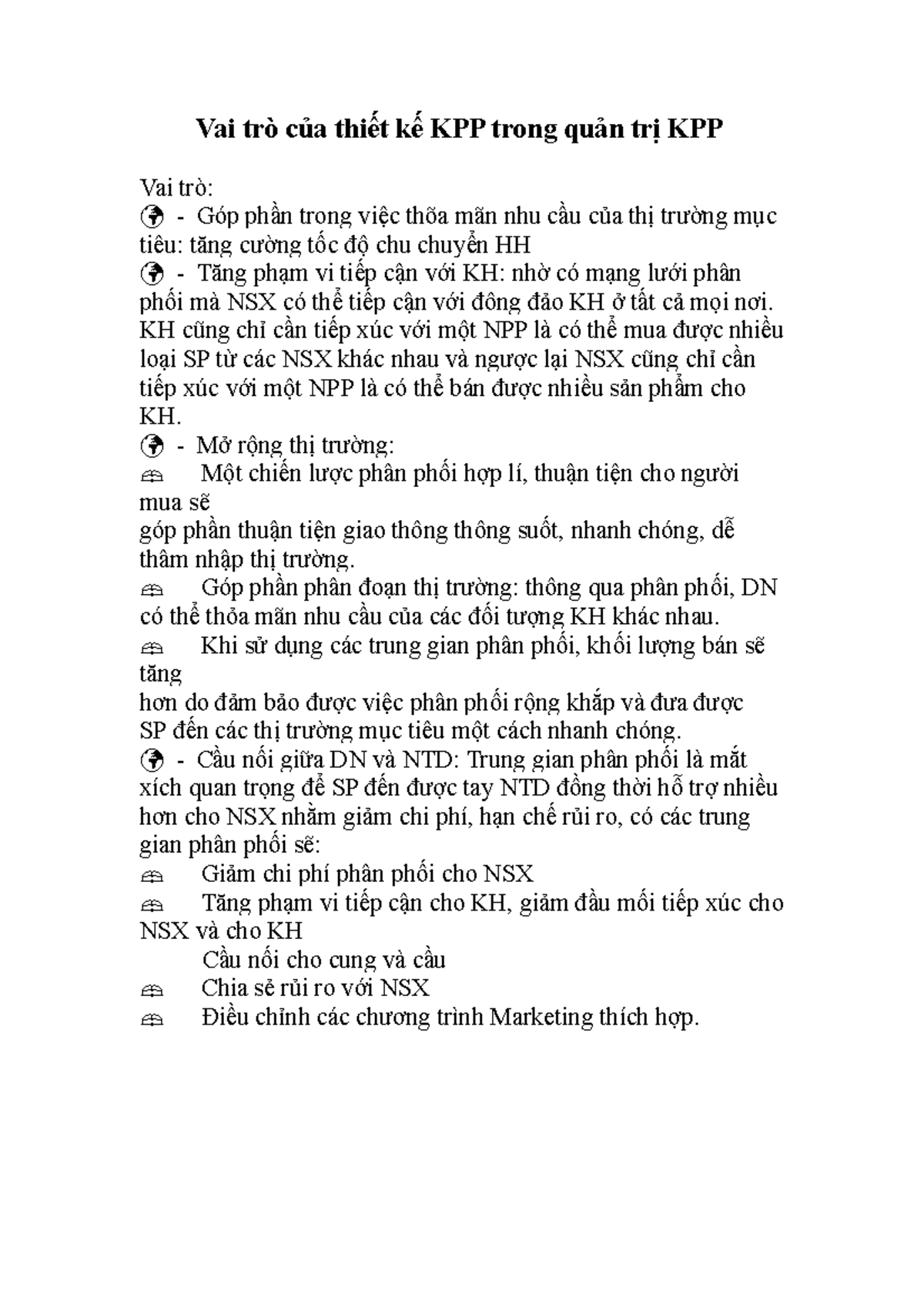 Vai trò - nothing more - Vai trò của thiết kế KPP trong quản trị KPP ...