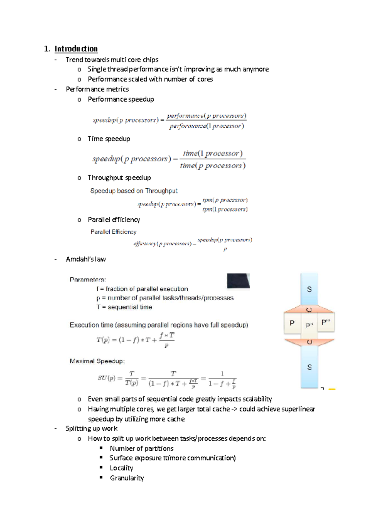 Summary of all lectures - 1. Introduction Trend towards multi core ...