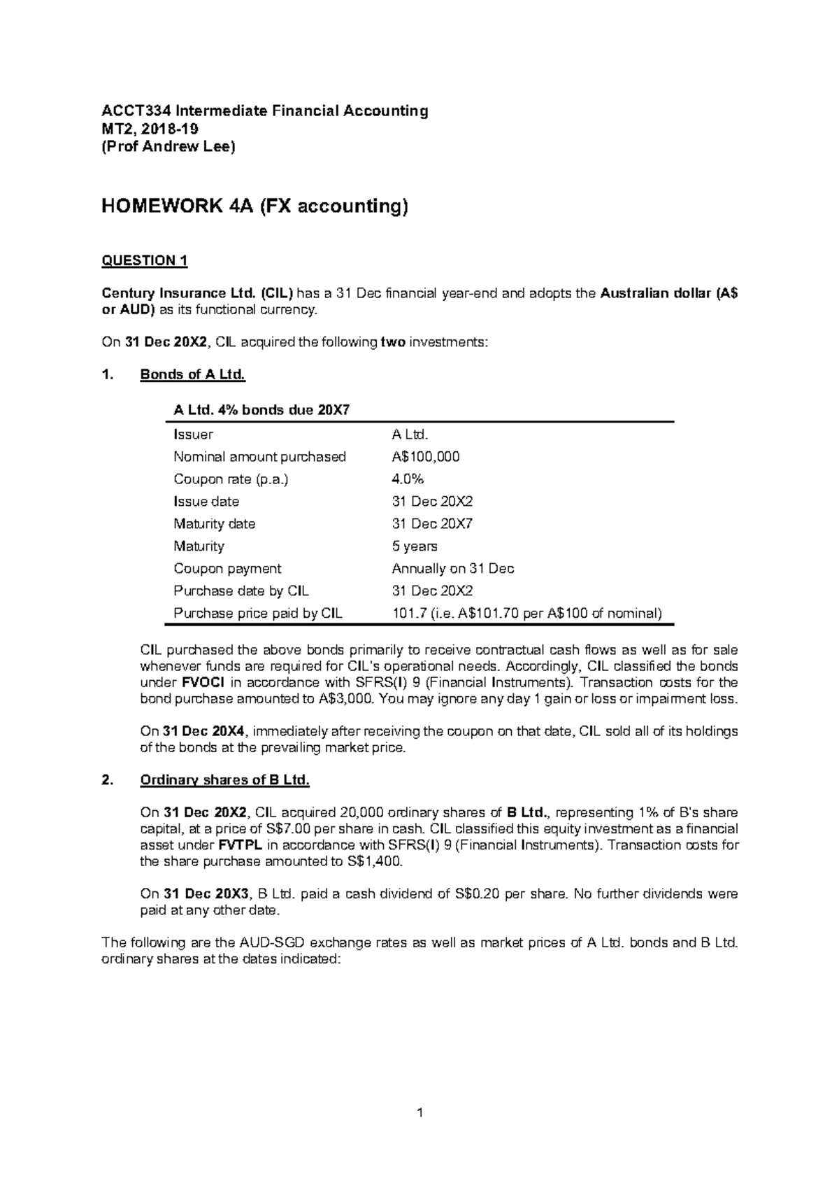 Homework 4A (FX accounting) - 1 ACCT334 Intermediate Financial ...
