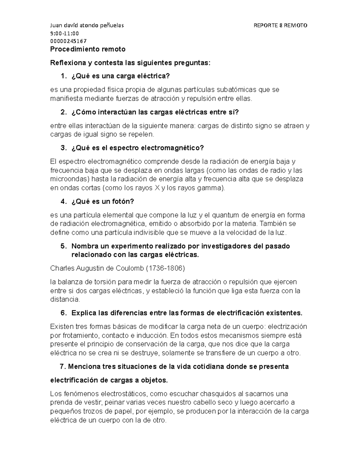 Reporte 8 Remoto - asdadsa - Juan david atondo peñuelas REPORTE 8 ...