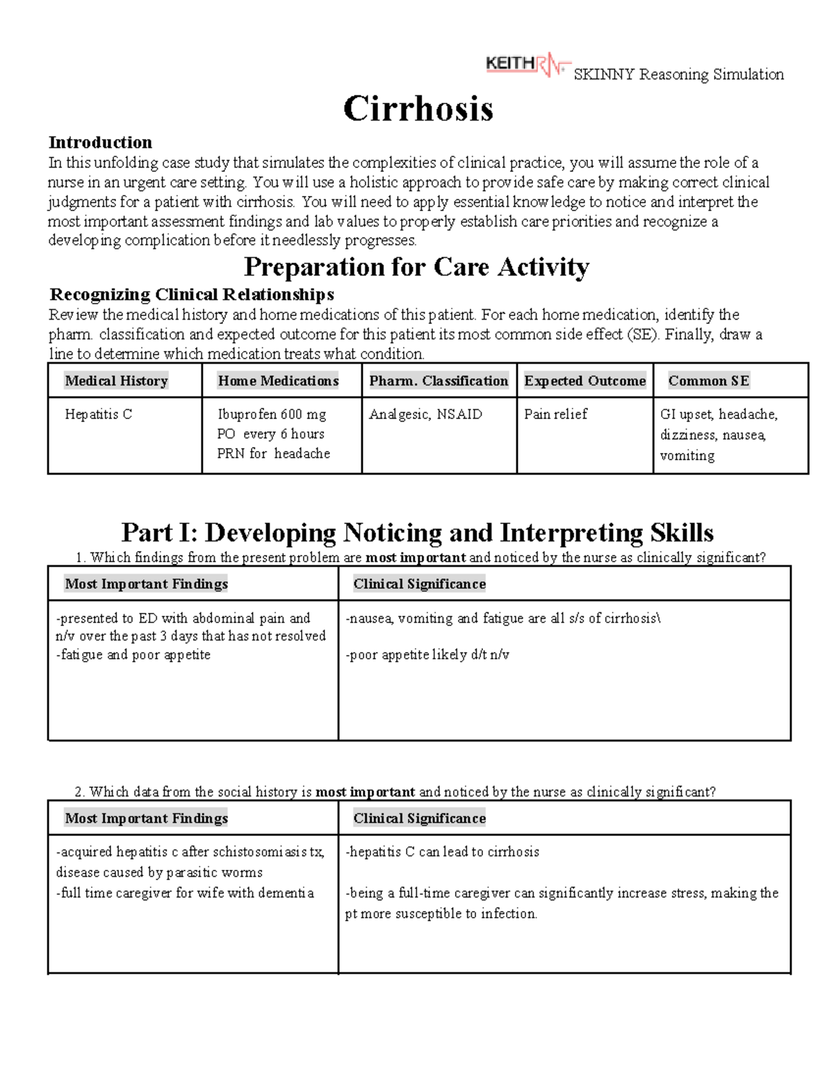 Module 9 - cirrhosis unfolding case study - SKINNY Reasoning Simulation ...