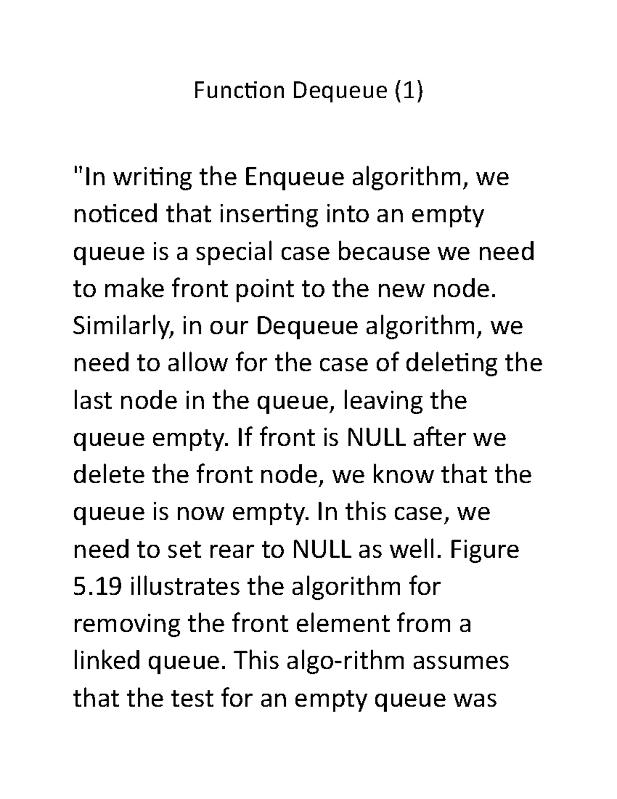 DS29 - DS Notes - Function Dequeue (1) "In writing the Enqueue ...