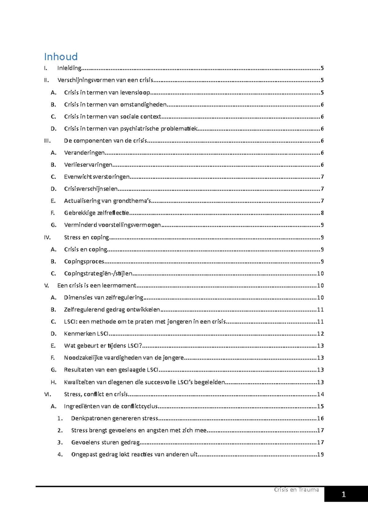 C&T - Samenvatting - Inhoud I. - Studocu