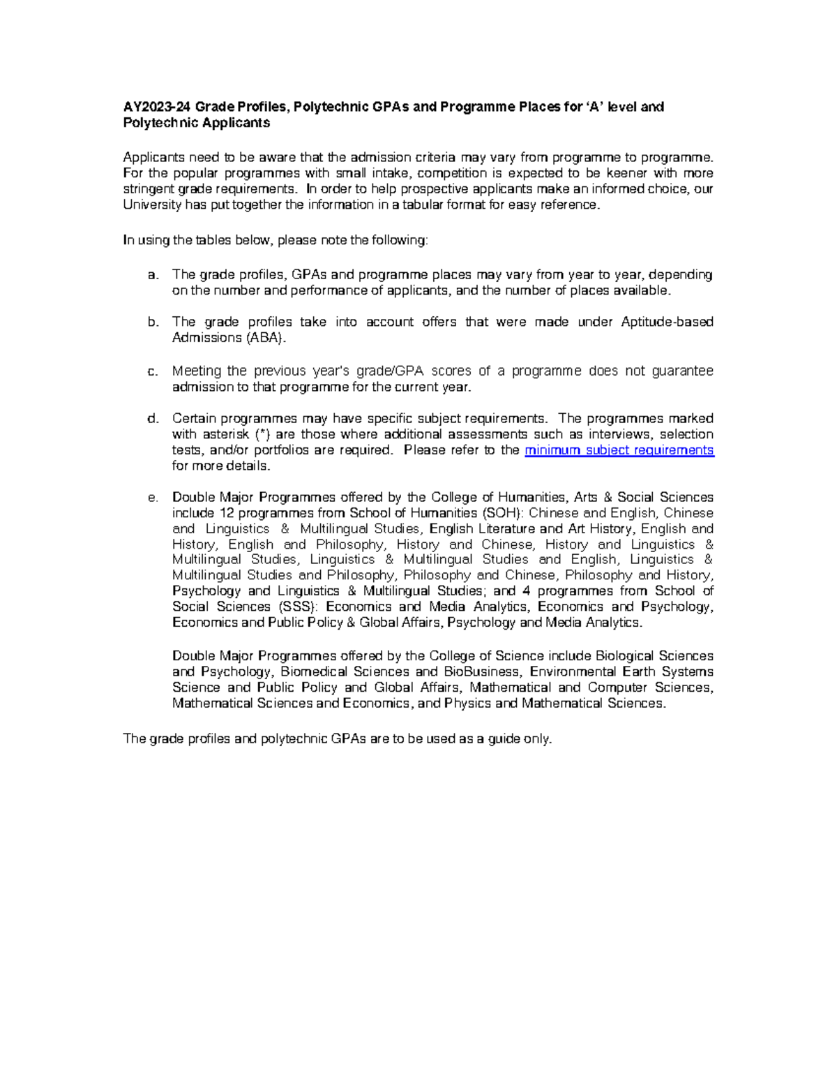 Ntu igp - A simple report - AY 2023 - 24 Grade Profiles, Polytechnic ...