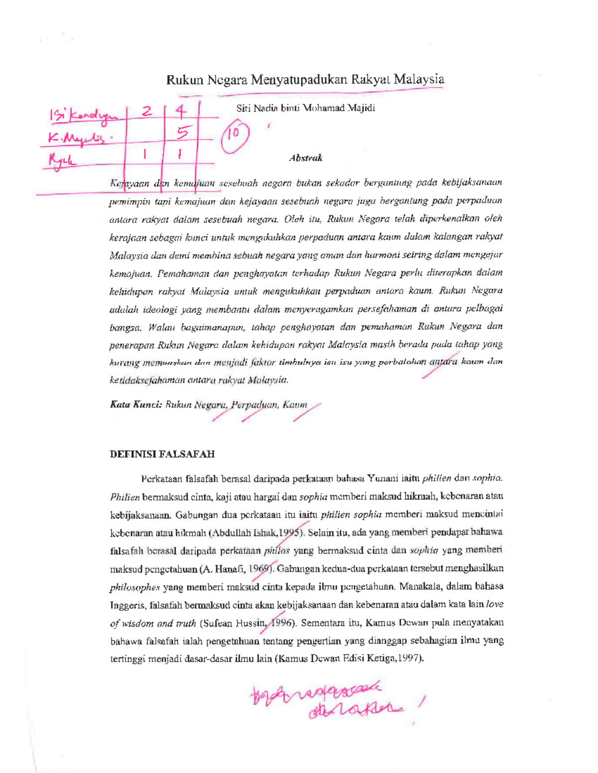 E Journal Sample 1 - assingnment falsafah - CamCHEM 9701 - Studocu