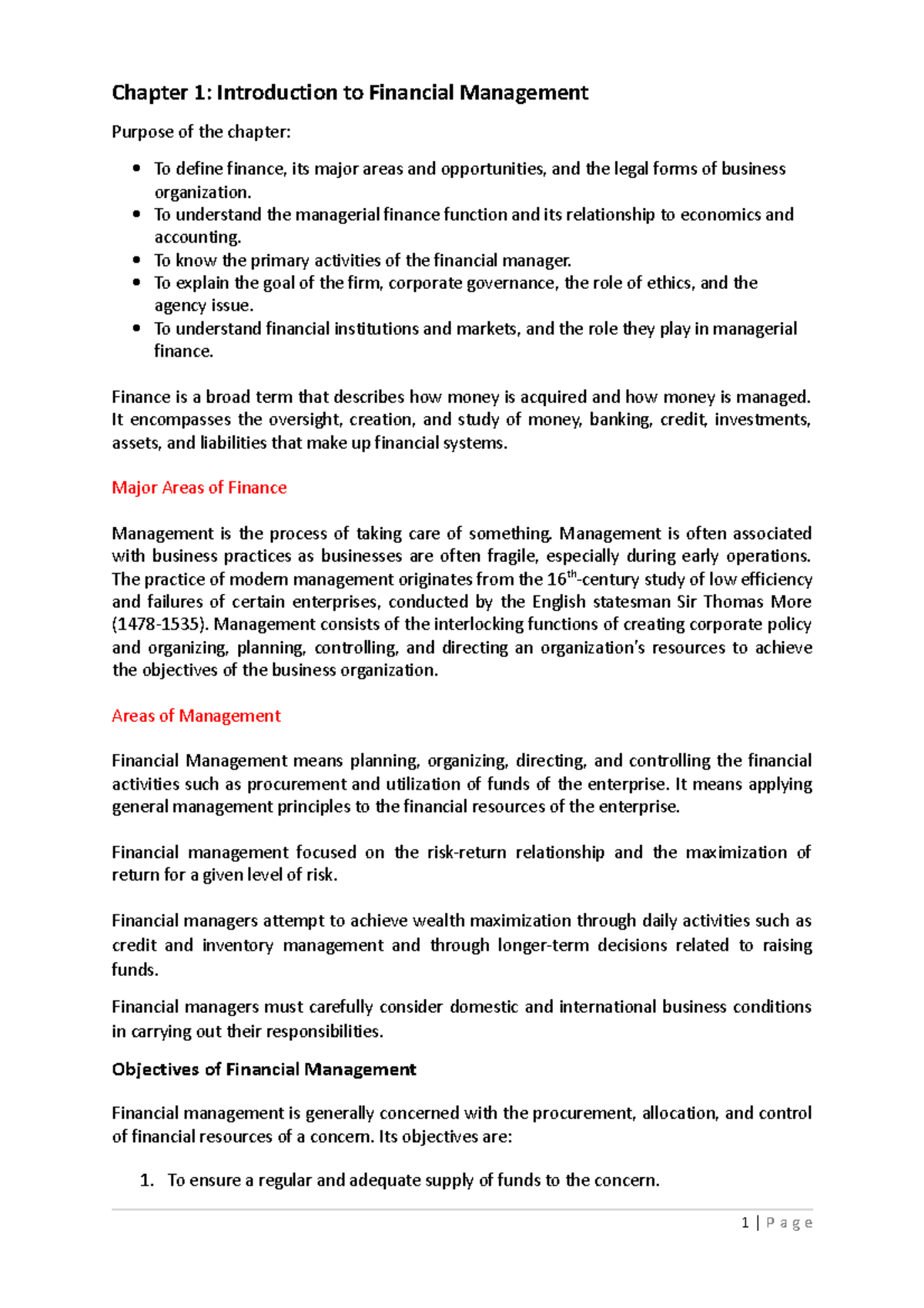 Chapter 1 - Introduction edited - Chapter 1: Introduction to Financial ...