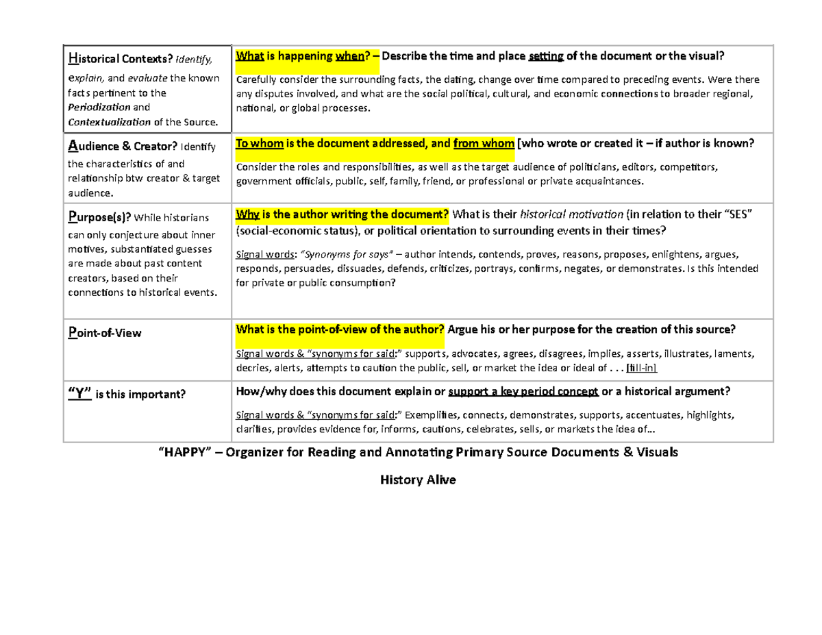 P6 document 4 - “HAPPY” – Organizer for Reading and Annota 6 ng Primary ...
