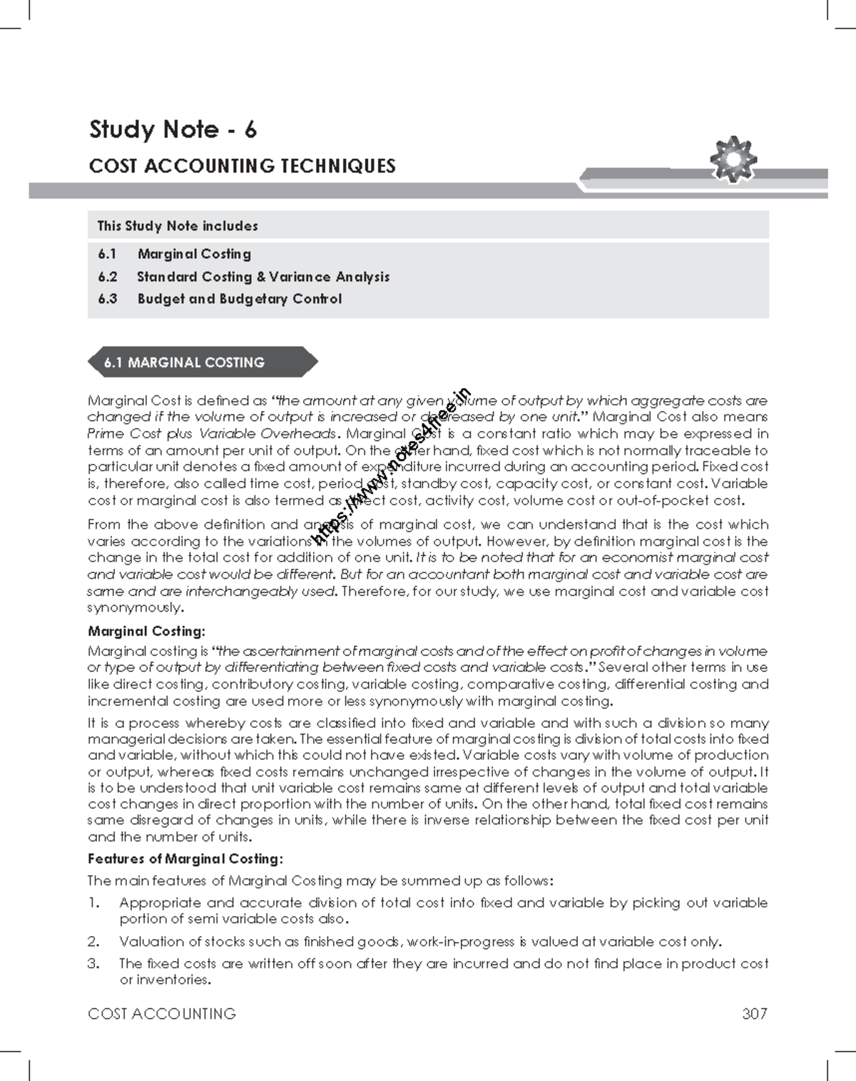 COST- Accounting-note 6 - notes4free Study Note - 6 COST ACCOUNTING ...