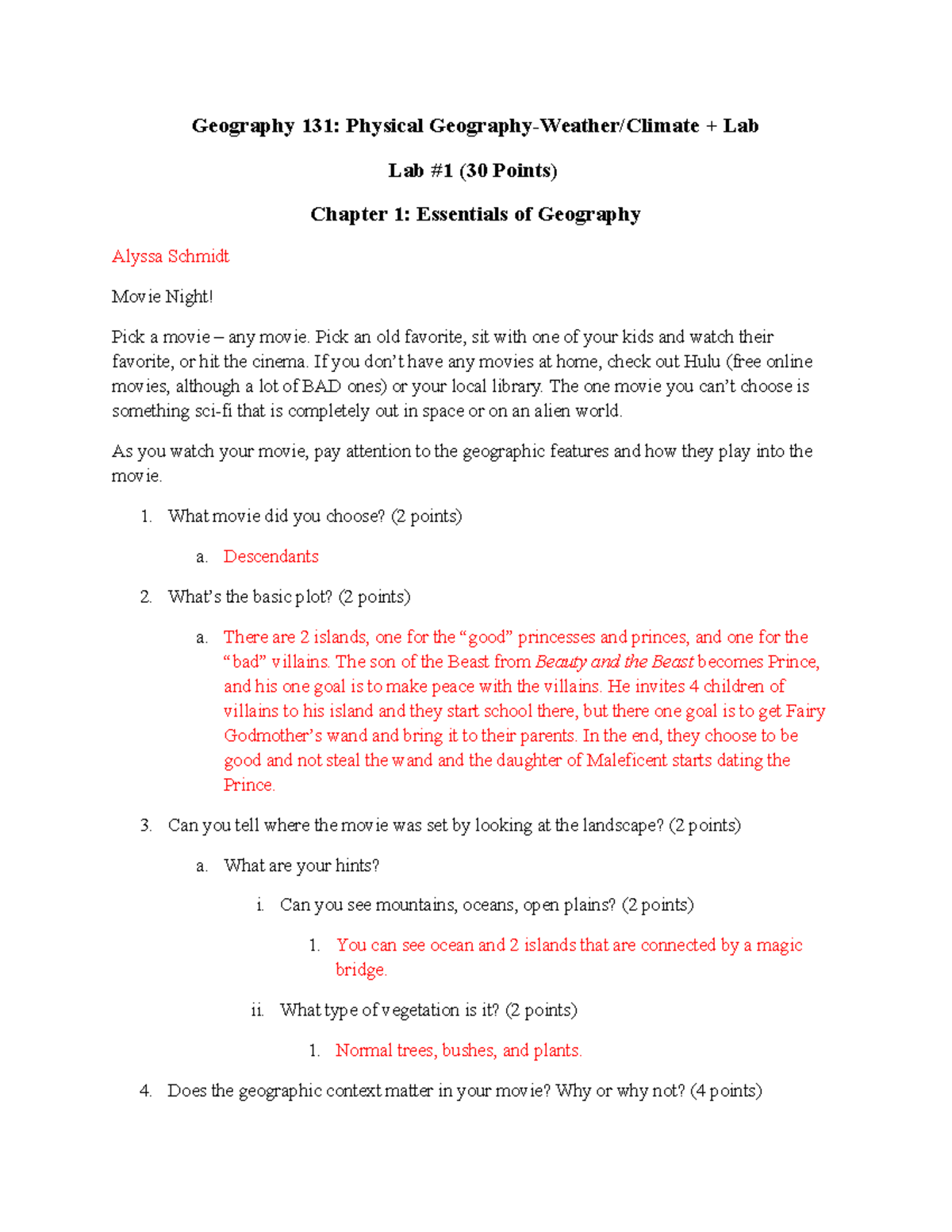 Lab for Chapter 1 Essentials of Geography - Geography 131: Physical ...