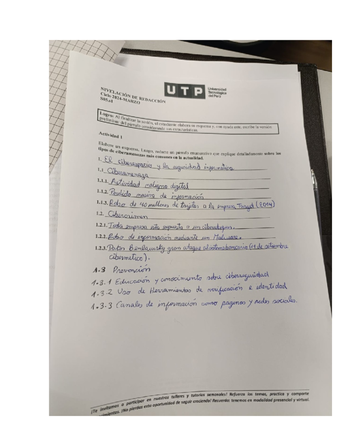 S05 s05 - practica calificado de semana s05_s05 esquema enumerativo de ciberseguridad - Studocu