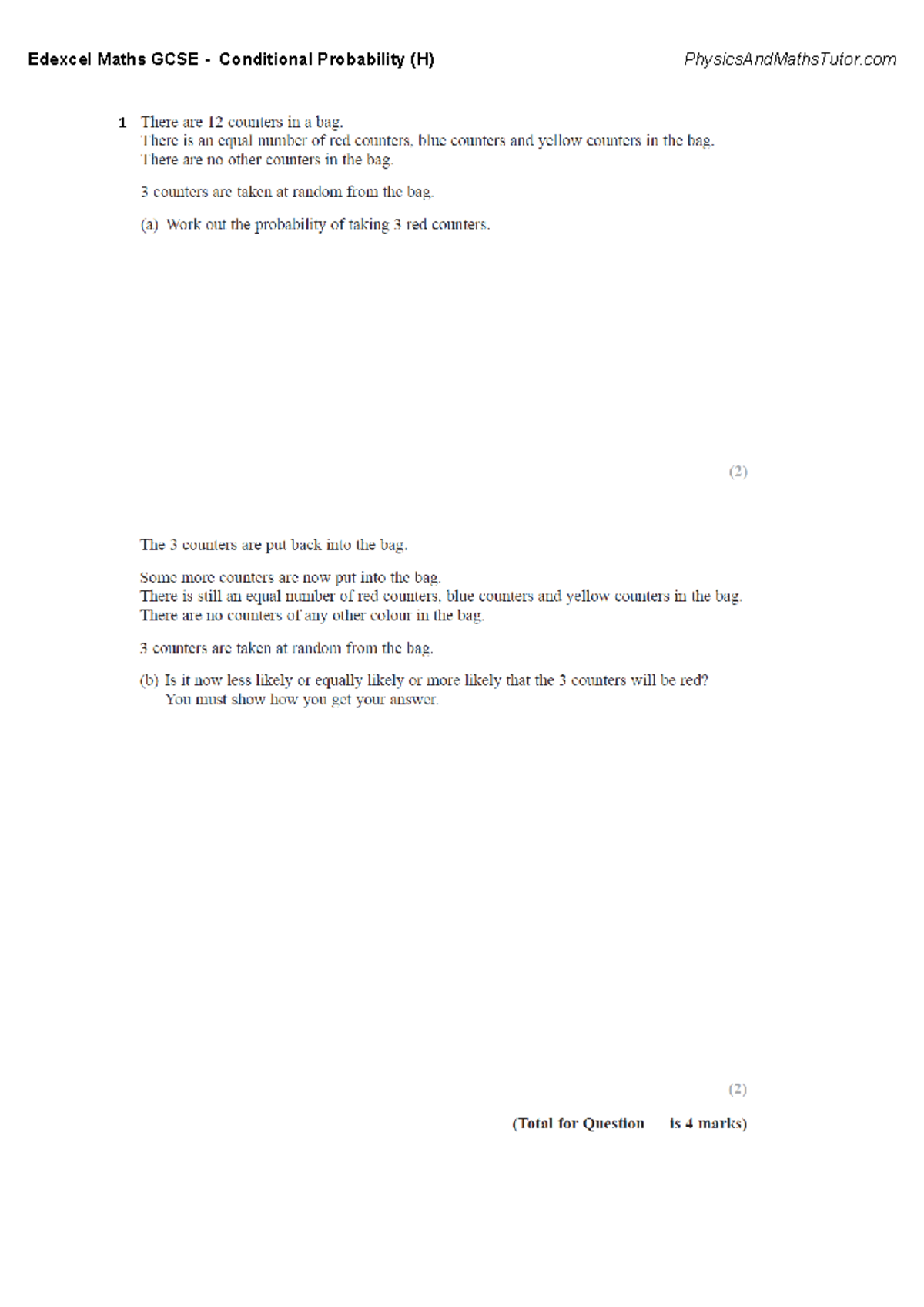 Conditional Probability 3 QP - Mathematics: Applications and ...