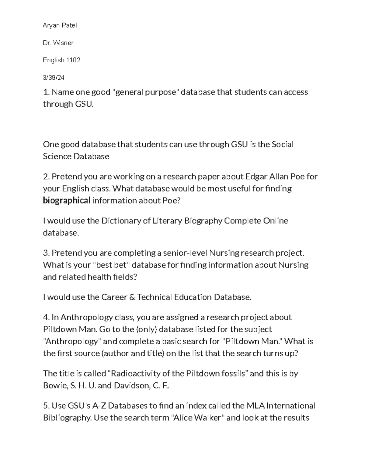 English 1102 - the book report is a book report - Aryan Patel Dr ...