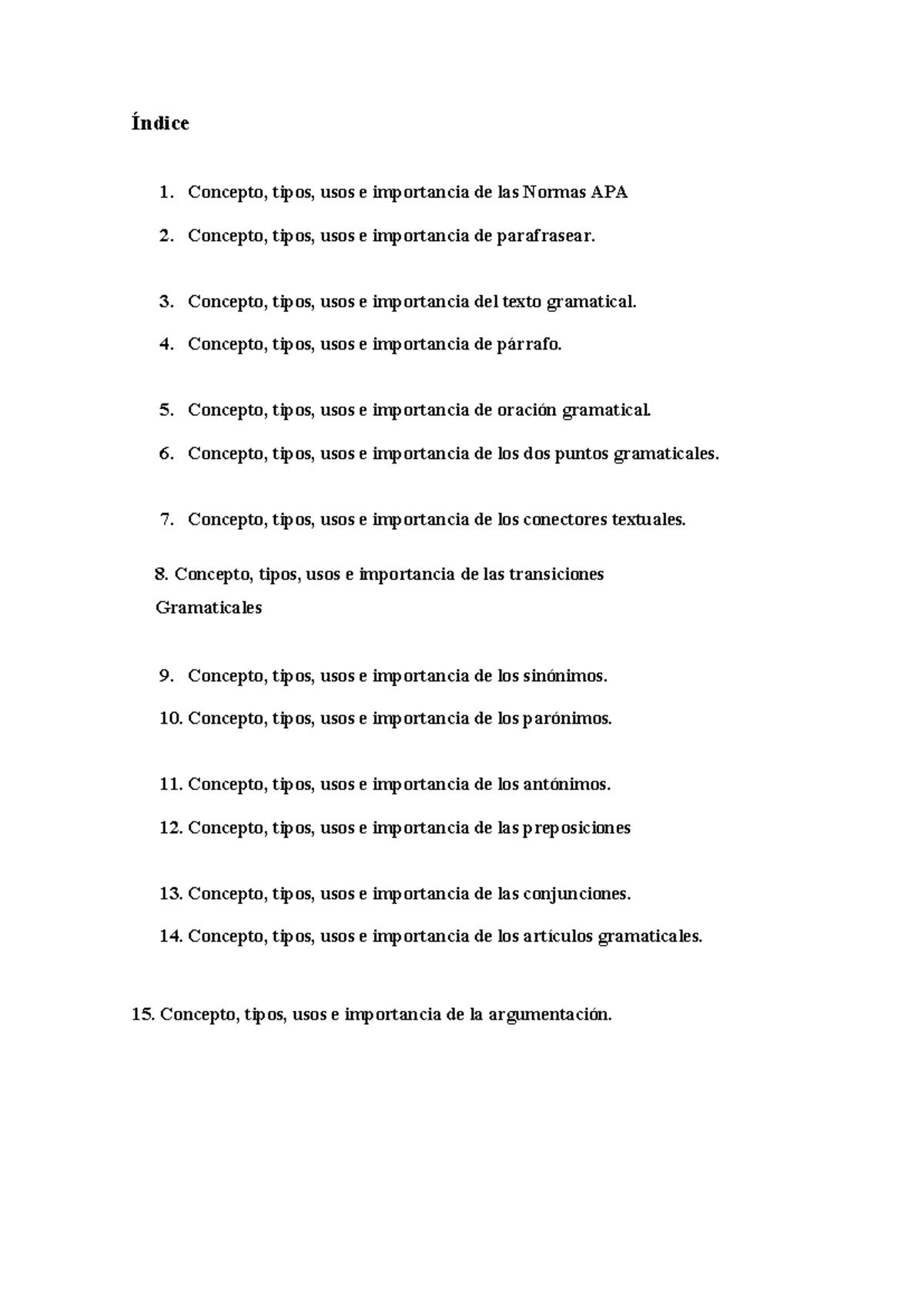 Normas APA - Índice 1. Concepto, tipos, usos e importancia de las ...