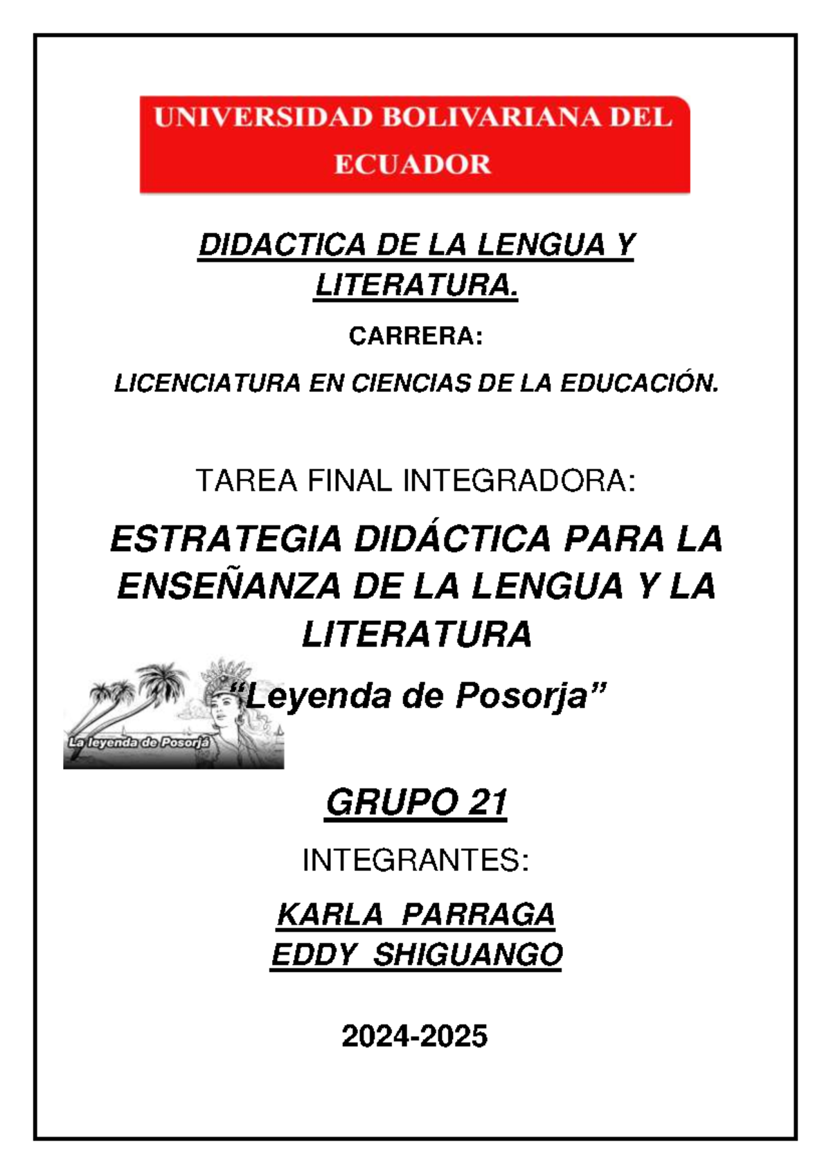 Didactica DE LA Lengua Y Literatura Grupo 21 - DIDACTICA DE LA LENGUA Y ...