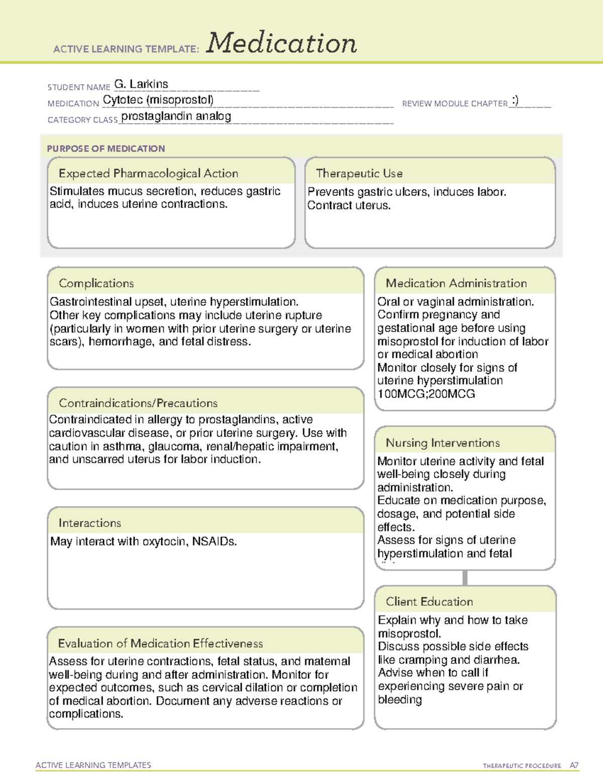 Medication 4 Edited - ACTIVE LEARNING TEMPLATES THERAPEUTIC PROCEDURE A ...