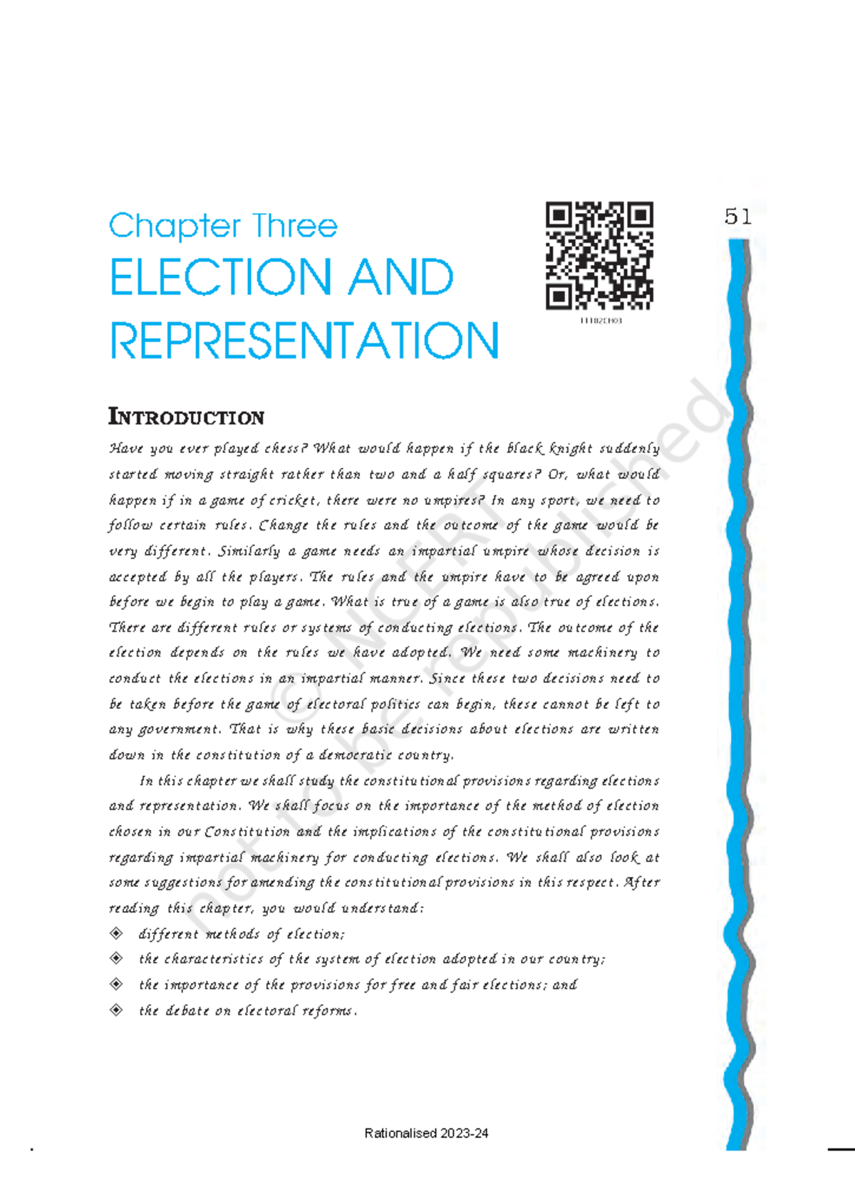 Election commision - 51 Chapter 3: Election and Representation Chapter ...