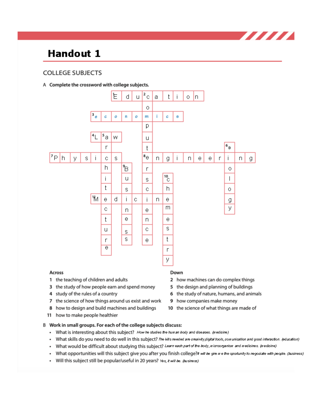 Lesson Plan 09 Handout 1 - Handout 1 E d u c a t i o n o p u t e r s c ...