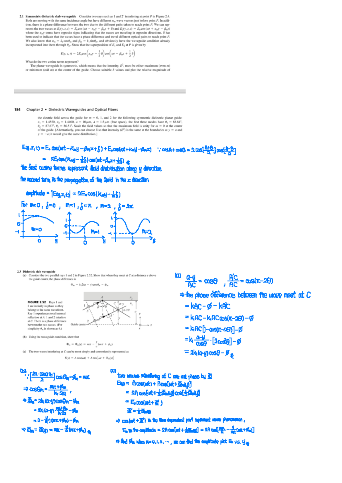 assignment_chapter_2_partial - ELH 셣 王 , t ] = E 0 [os ( 比 [ - { m φ - β mz +δ ] + E셤 {os ( ω t ...