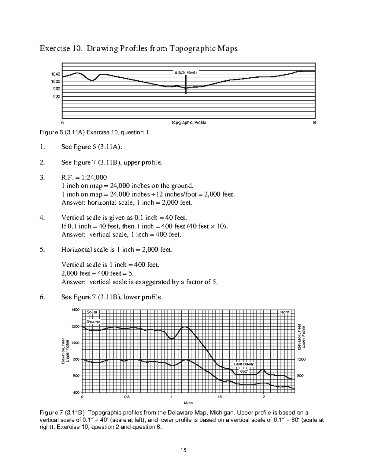 Exercises 10-13 Answer Key - Exercise 10. Drawing Profiles from ...