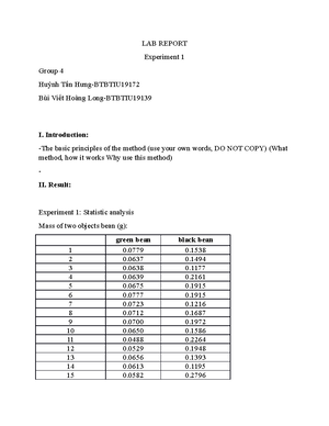 Prelab session 4 - pre lab - PRE-LAB Student name: Hà Cao Nhật Trí ID: IELSIU Experiment 4 ...