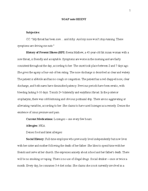 Guide to Pediatric - SOAP note - Guide to the Comprehensive Pediatric H ...