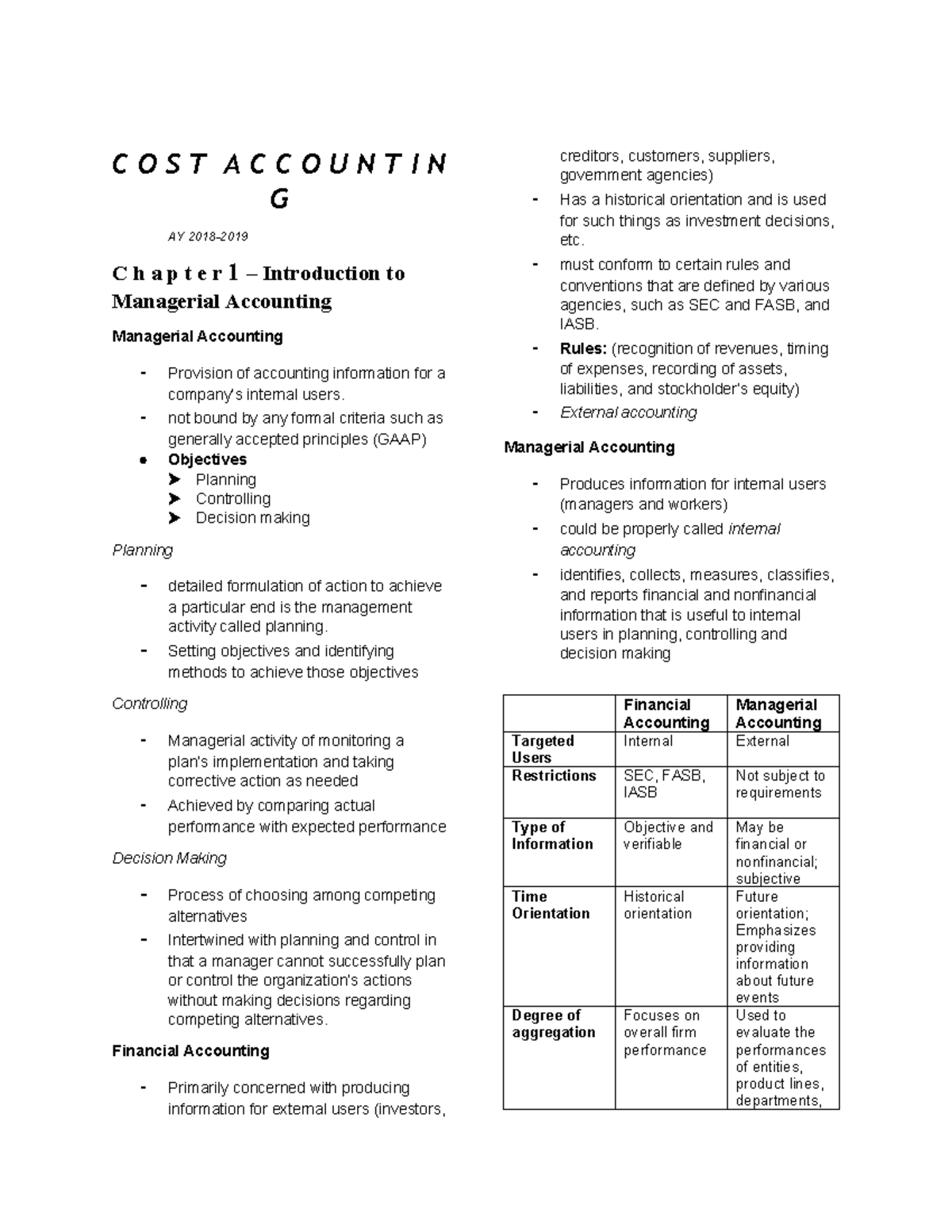 Cost-accounting-reviewer - C O S T A C C O U N T I N G AY 2018- C h a p ...