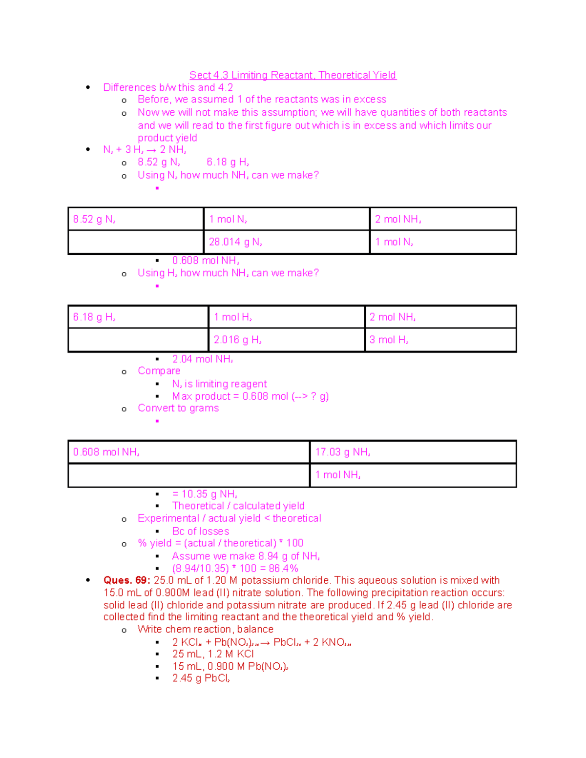 Chem 131- exam 2 notes - A thorough walk through on how to complete ...