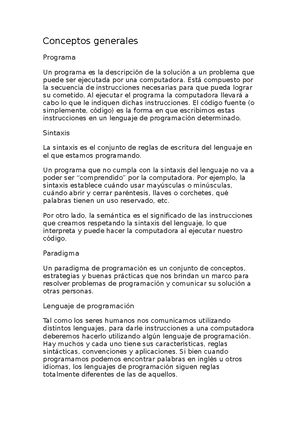 Apuntes de C - tutorial de programacion basico - UNIVERSIDAD DE ...
