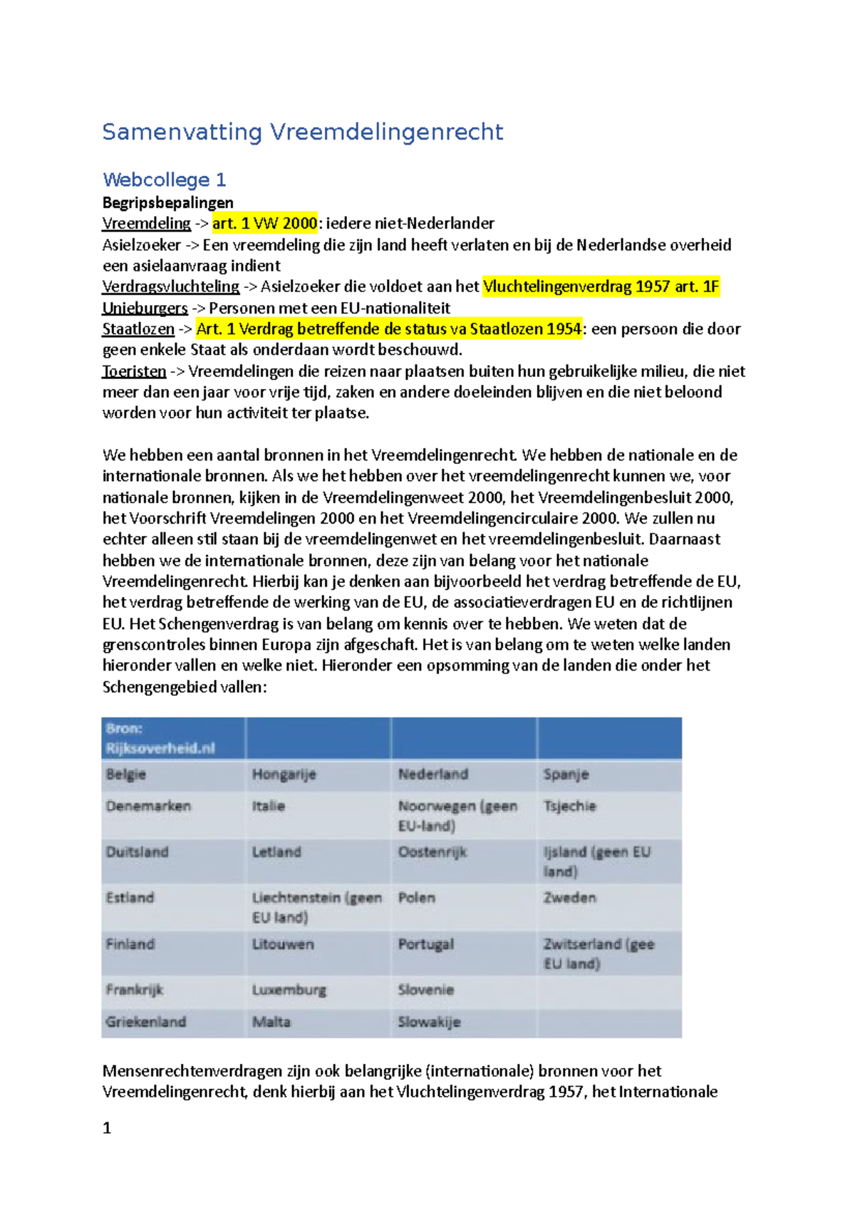 Keuzevak: Vreemdelingenrecht - Hogeschool van Amsterdam SJD ...