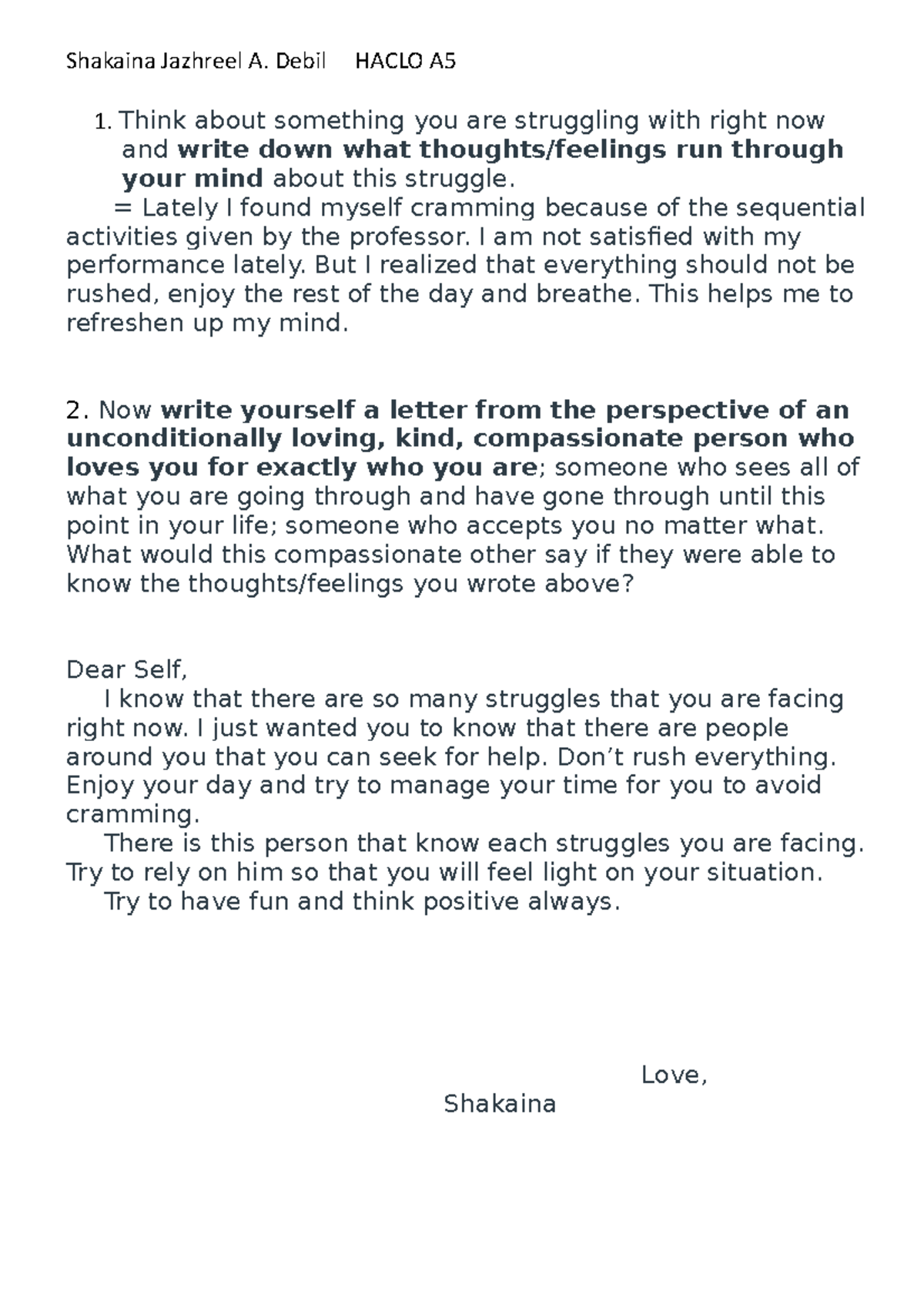 Debil Shakaina Jazhreel VRTS - Shakaina Jazhreel A. Debil HACLO A 1 ...