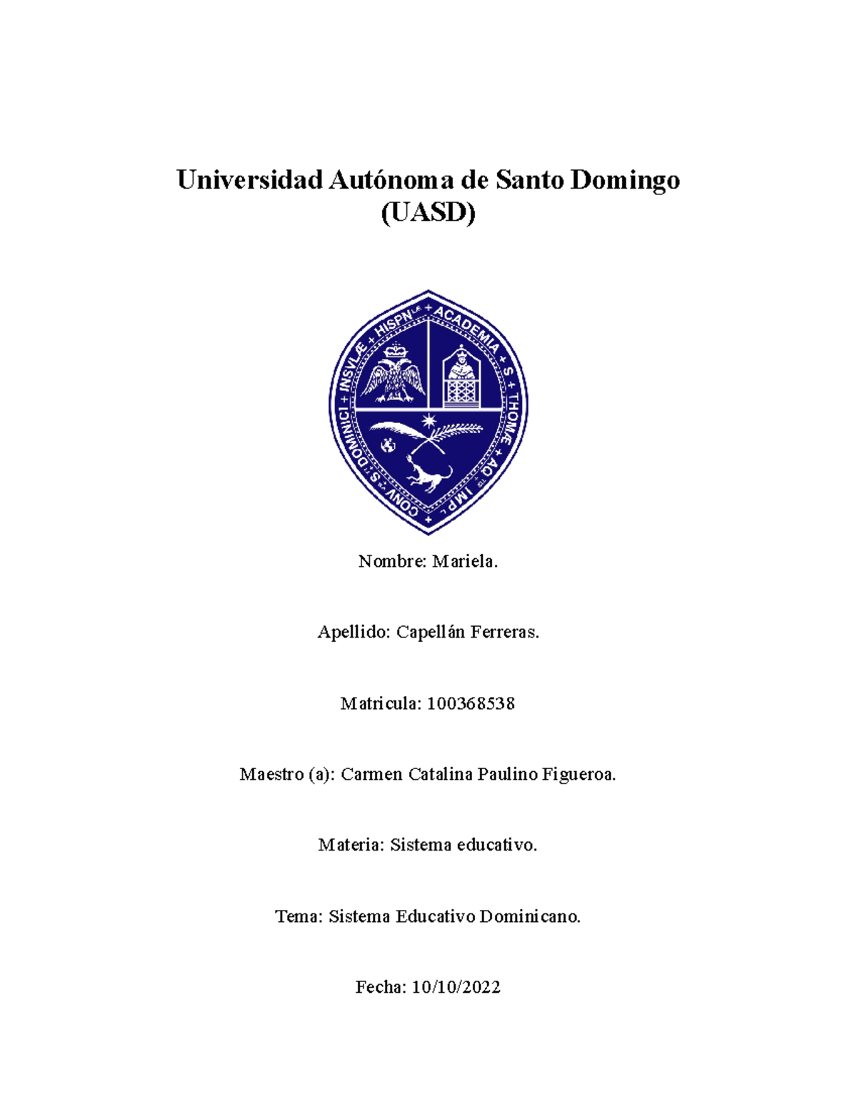 Universidad Autónoma de Santo Domingo - Universidad Autónoma de Santo ...