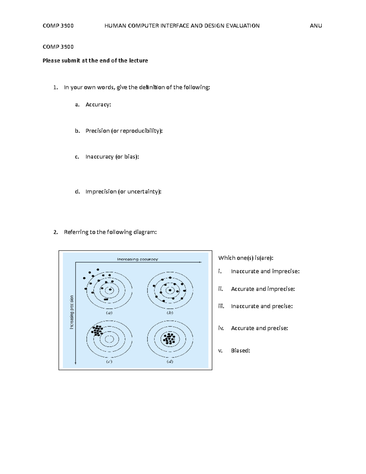 Assignment 2 COMP 3900 - COMP 3900 HUMAN COMPUTER INTERFACE AND DESIGN EVALUATION ANU COMP 3900 ...