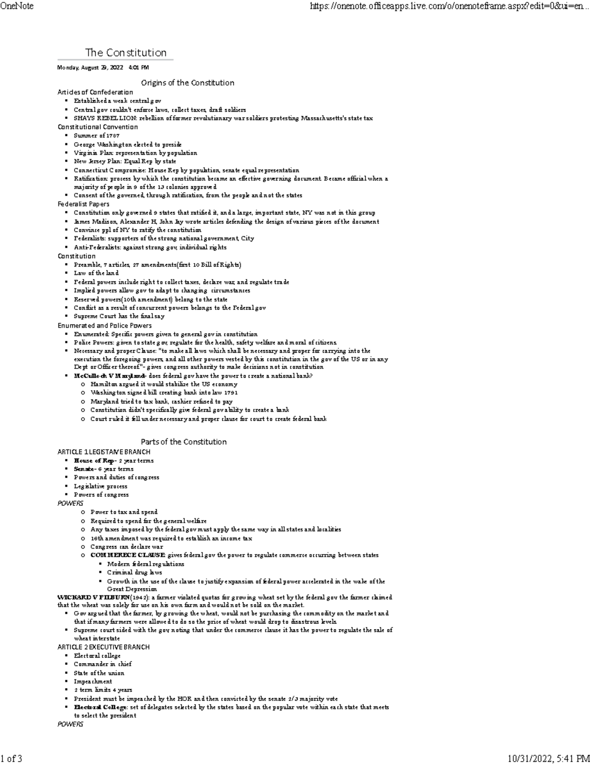 Chapter 2 The Constitution - The Constitution Monday, August 29, 2022 4 ...