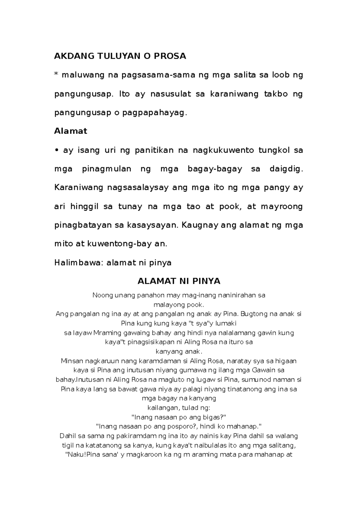 Akdang- Tuluyan - ddd - AKDANG TULUYAN O PROSA * maluwang na pagsasama ...