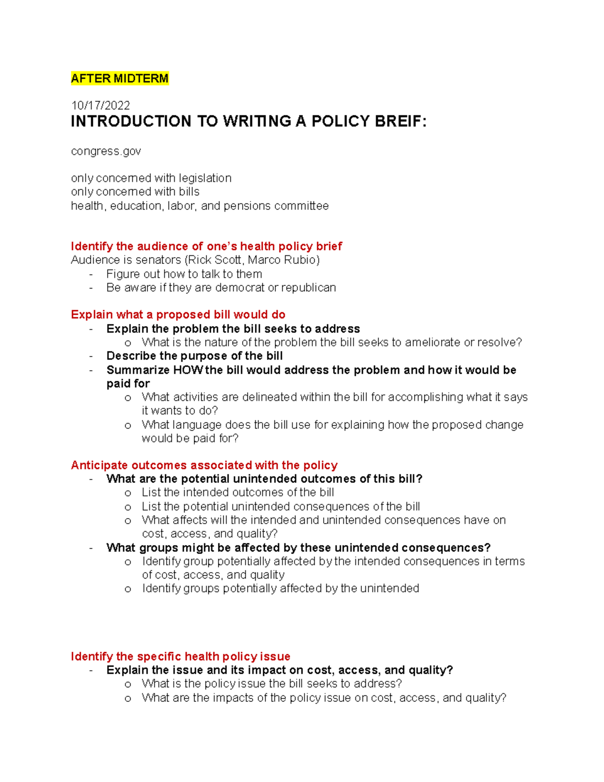 Class Notes (dragged) 18 - AFTER MIDTERM 10/17/ INTRODUCTION TO WRITING ...