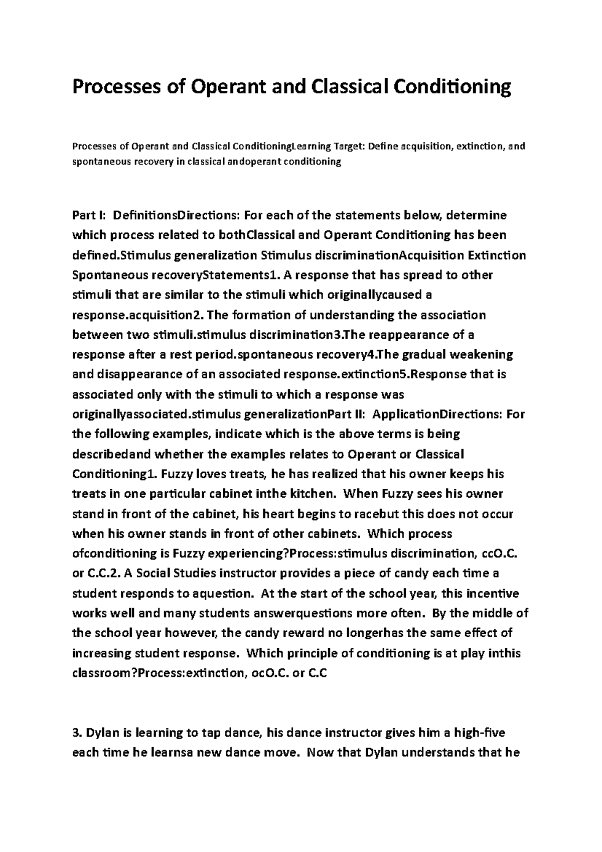 Psychology Processes of Operant and Classical Conditioning VOL 2 ...