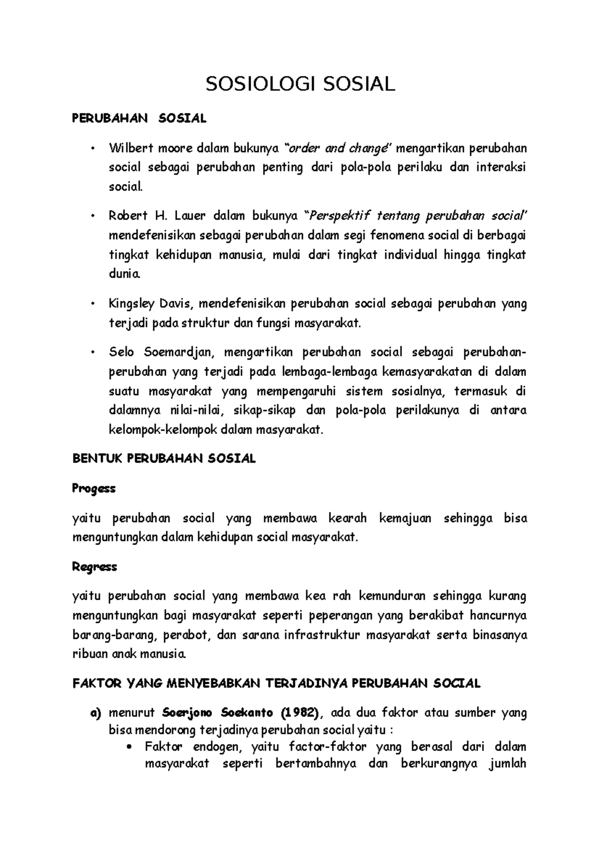 Sosiologi Sosial ( Perubahan Sosial) - SOSIOLOGI SOSIAL PERUBAHAN ...