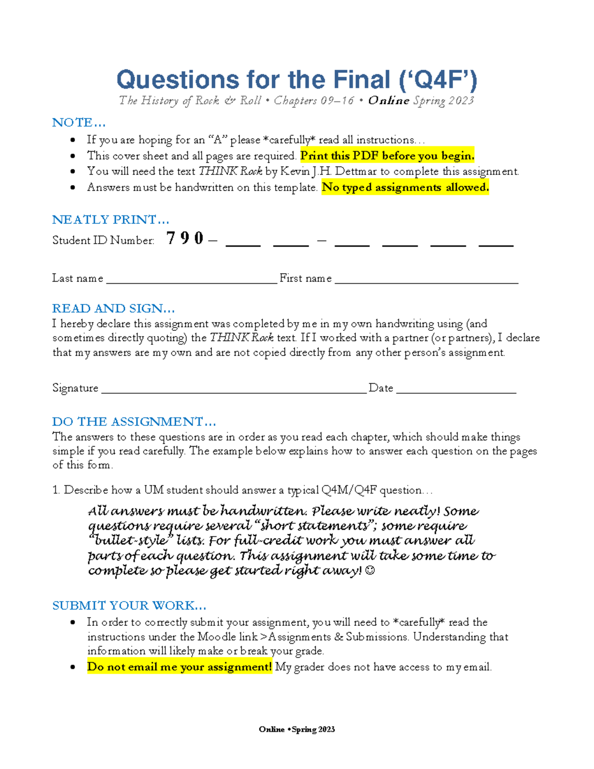 Download and print this Q4F Assignment Template (RHO • S23) - Questions ...
