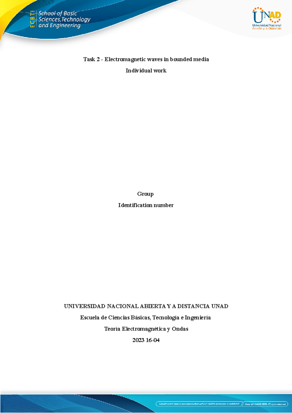 Tarea 2 Electromagnetismo Task 2 Electromagnetic Waves In Bounded Media Individual Work