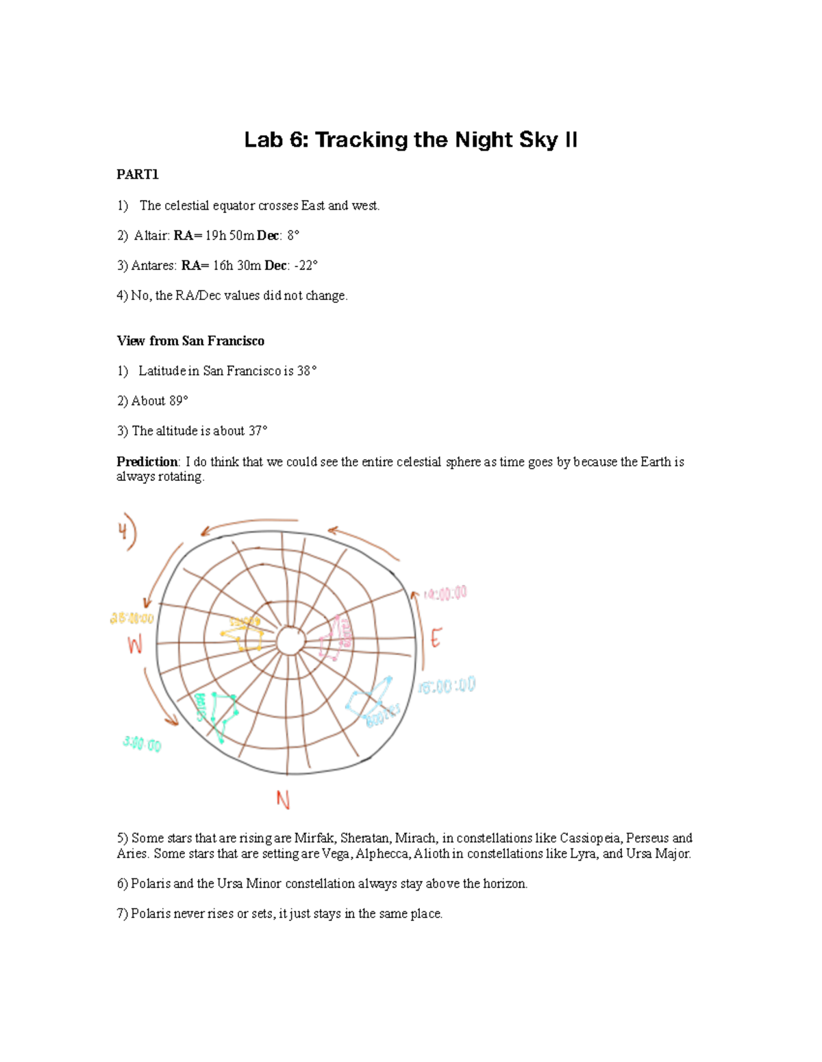 Lab 6 - tracking the night sky 2 - Lab 6: Tracking the Night Sky II ...