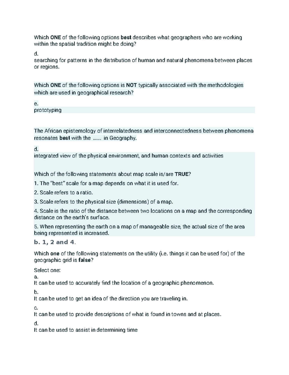 GGH1501 questions and answers assignment 1 - Which ONE of the following ...